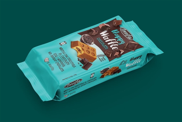 INSIFA.עוגת ספוג וופל בלגי בטעם שוקלד 270 ג 12\1 - בולוס ייבוא ושיווק